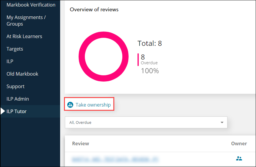 Manage ILP Targets as a Tutor